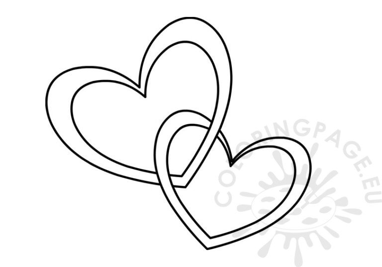 Intertwined hearts | Coloring Page