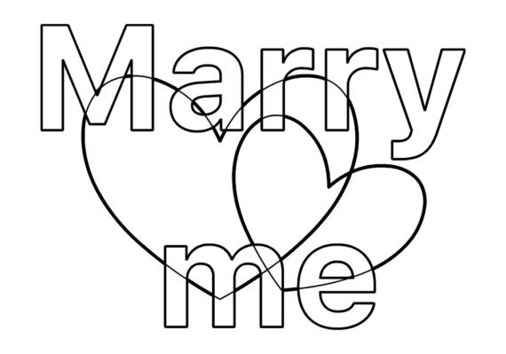 Marry me | Coloring Page