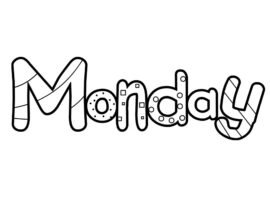 Monday | Coloring Page