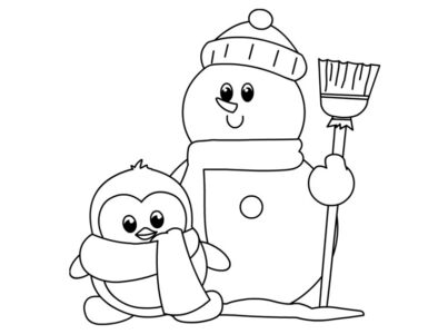 Hello winter | Coloring Page
