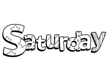 Saturday | Coloring Page