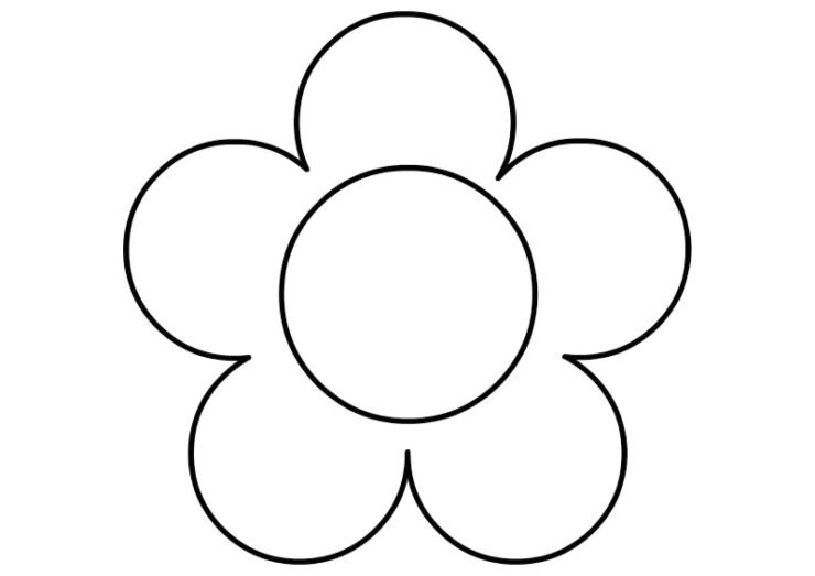 Easy simple flower drawing | Coloring Page