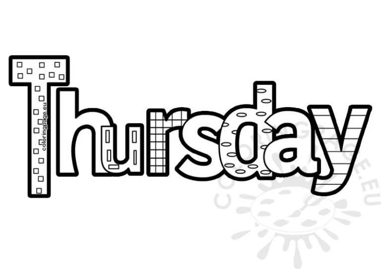 Thursday | Coloring Page