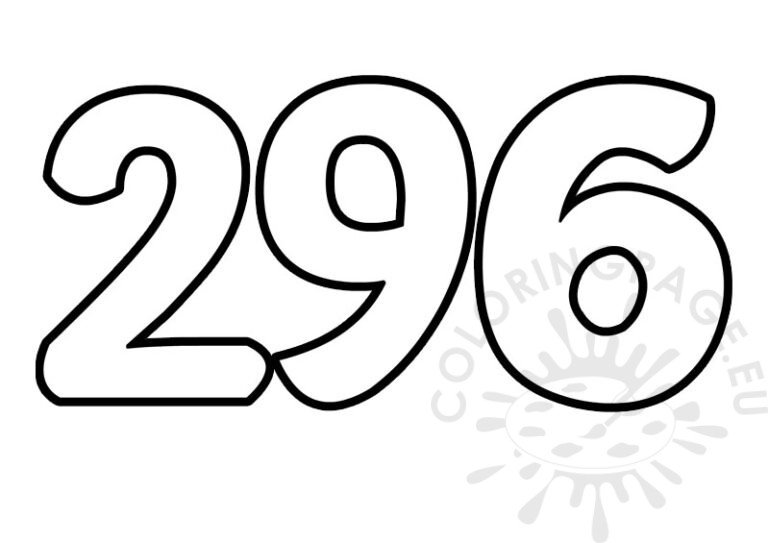296 number | Coloring Page