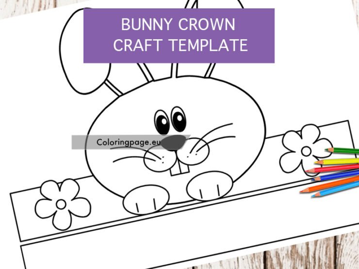 Bunny crown craft | Coloring Page