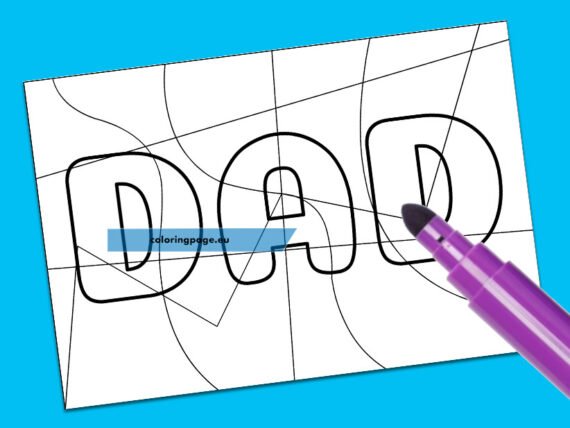 Dad Father's Day art | Coloring Page