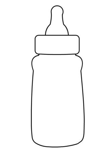 Baby Bottle template | Coloring Page