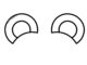 Teddy bear ears template | Coloring Page