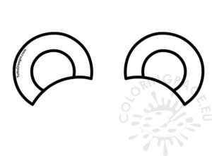 Teddy bear ears template | Coloring Page