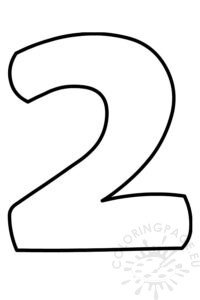 2 bubble letter | Coloring Page