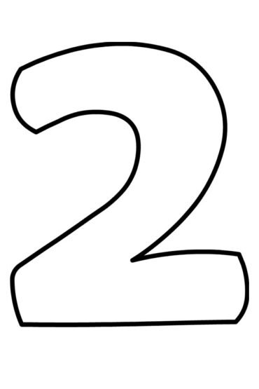 2 bubble letter | Coloring Page