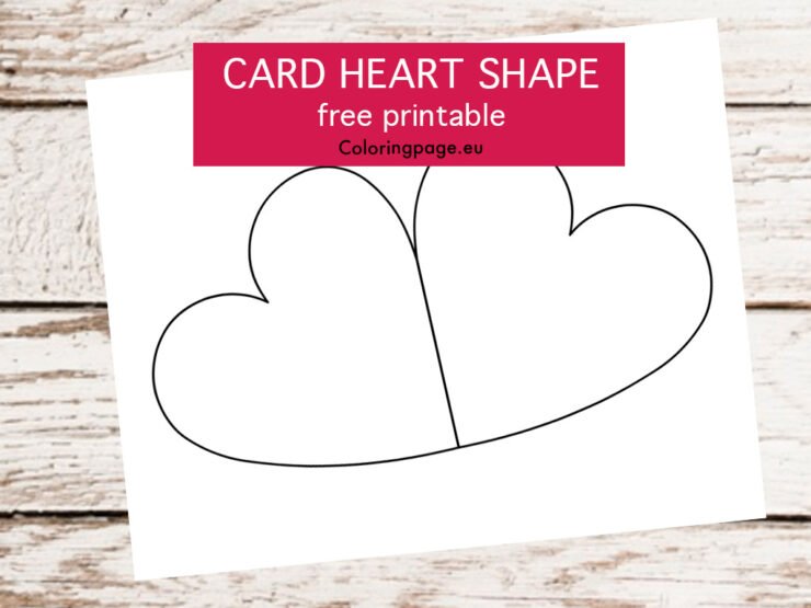Card heart shape | Coloring Page