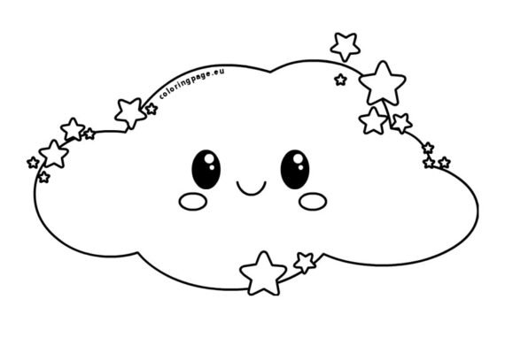 Smiling cloud | Coloring Page