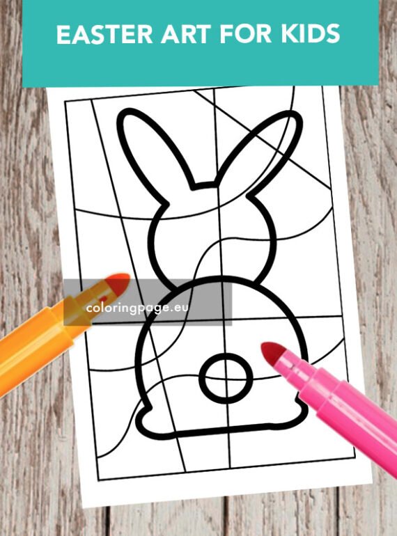 Easter Bunny Art | Coloring Page