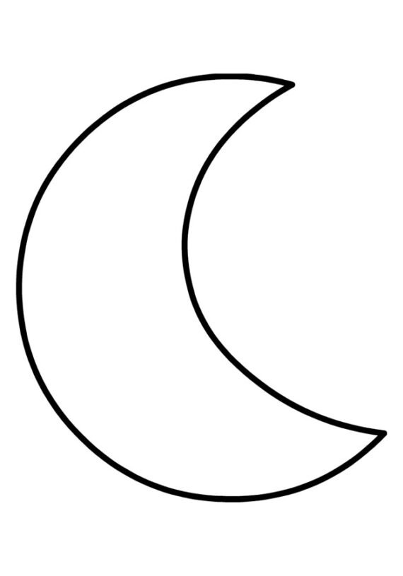 Half Moon template | Coloring Page