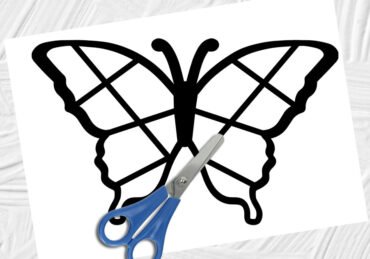 Butterfly suncatcher pattern | Coloring Page