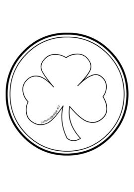 Saint Patrick Day coin | Coloring Page