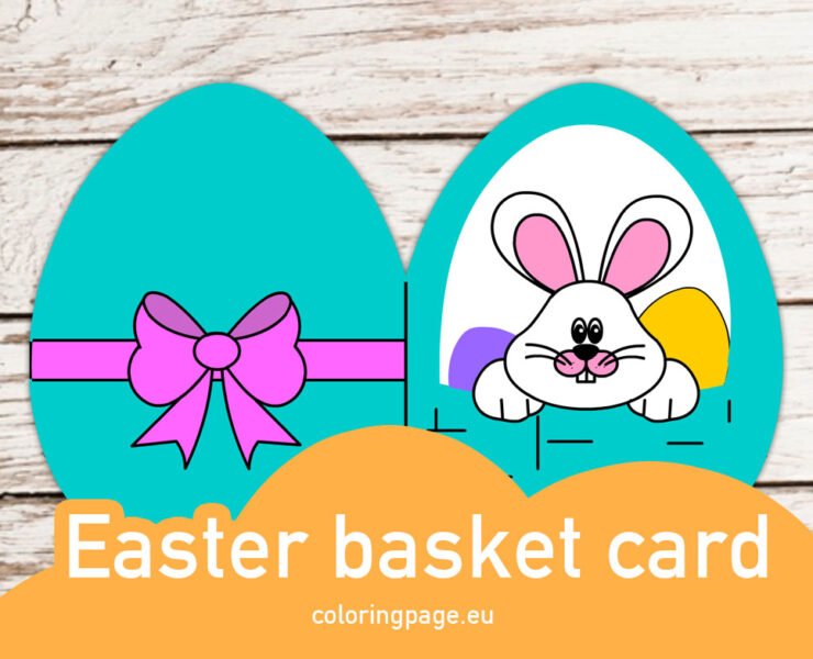 Colorful Easter Greeting Card | Coloring Page