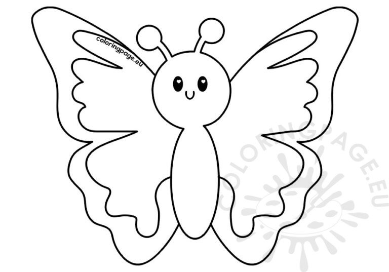 Kawaii Butterfly | Coloring Page