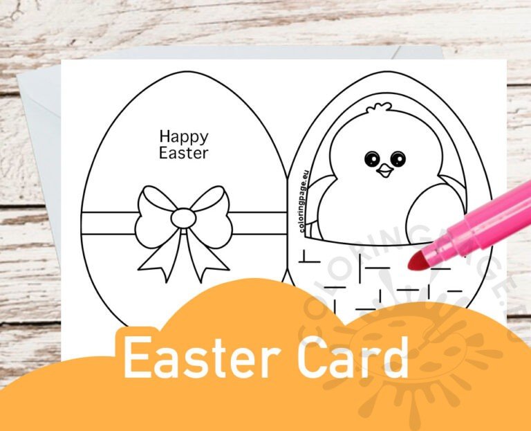 Easter Card to print | Coloring Page