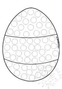 Easter egg dot art | Coloring Page