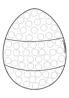 Easter egg dot art | Coloring Page