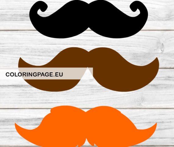 Mustache props printable | Coloring Page