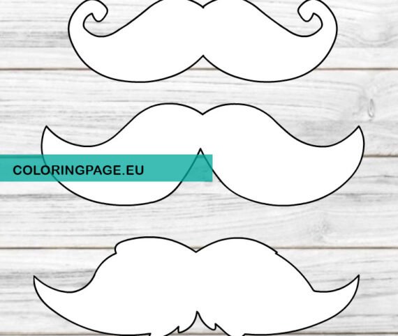 Mustache shapes | Coloring Page