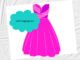 Printable pink dress | Coloring Page