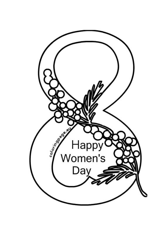 Happy Women's Day | Coloring Page