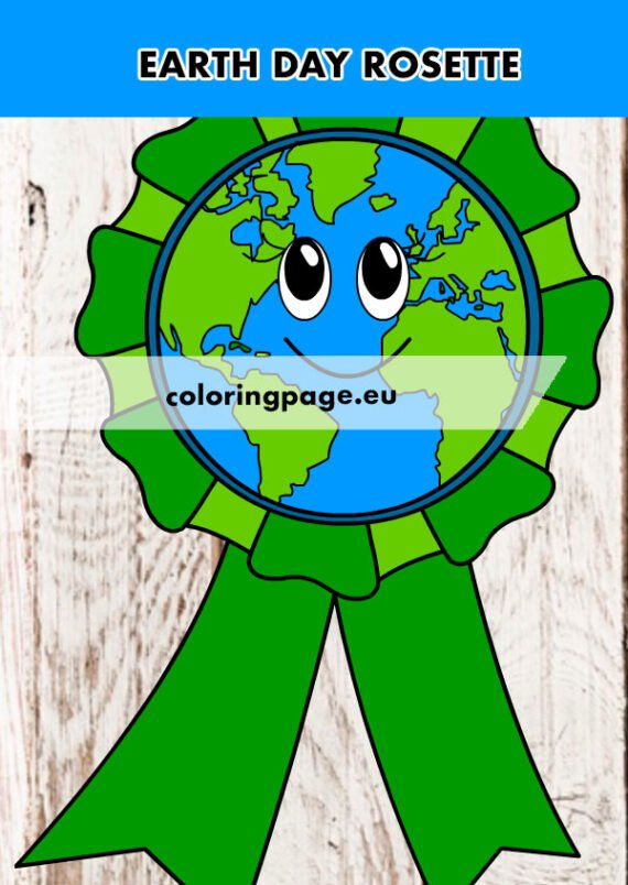 Earth Day rosette | Coloring Page