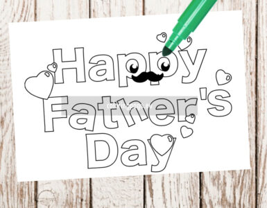 Happy Father's Day Heart coloring page | Coloring Page