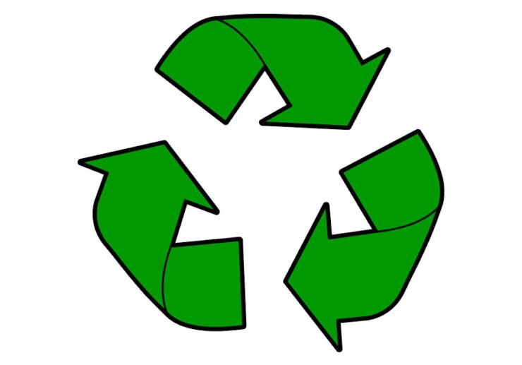 Green Recycle Symbol | Coloring Page