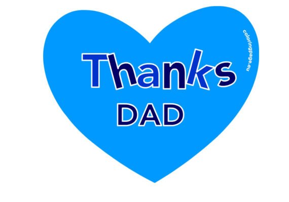 Printable Thanks Dad | Coloring Page