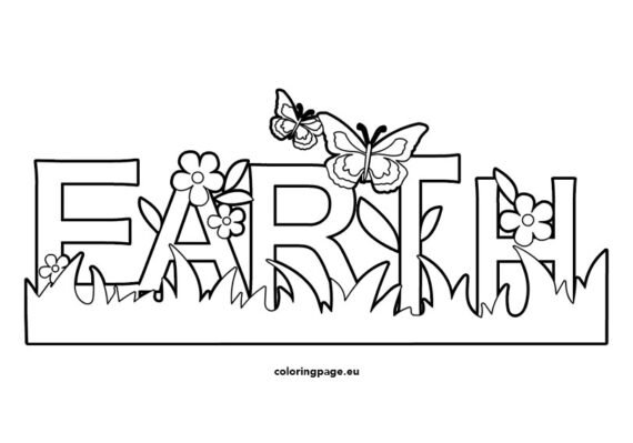 Word Earth | Coloring Page