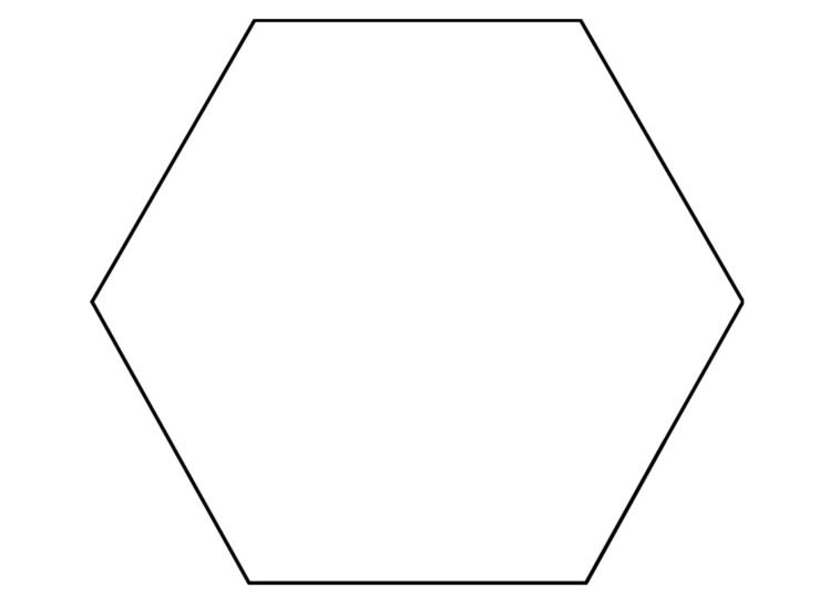 Free Beehive hexagon template | Coloring Page
