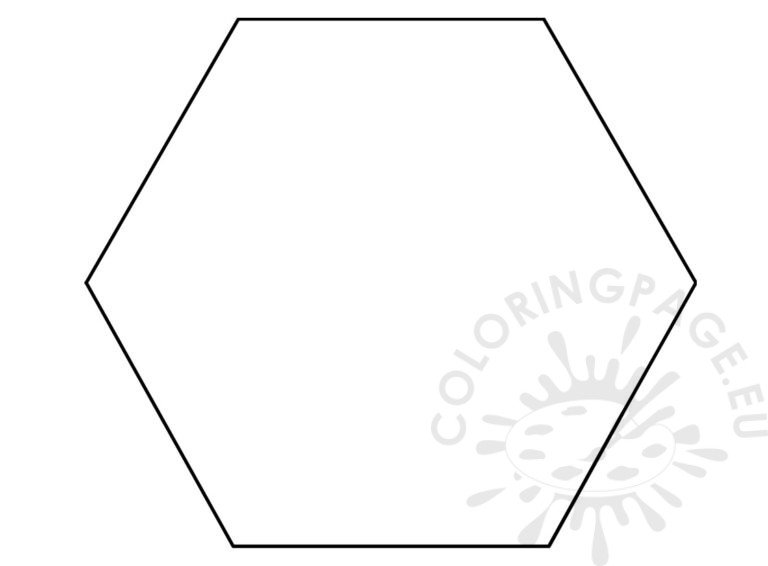 Free Beehive hexagon template | Coloring Page