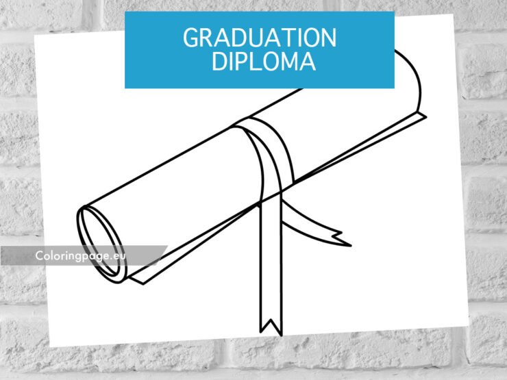 Graduation diploma | Coloring Page