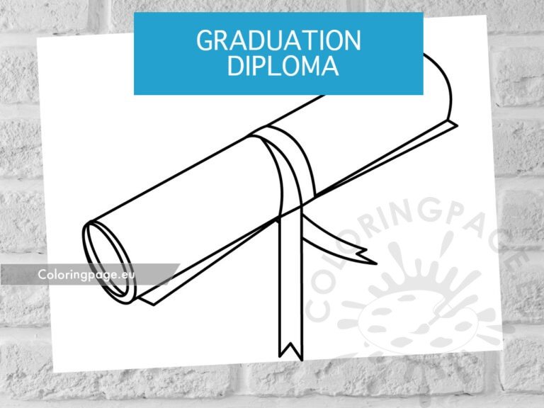 Graduation diploma | Coloring Page