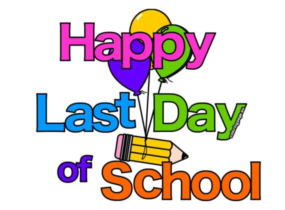 Happy Last Day of School | Coloring Page