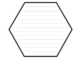 Hexagon writing shape | Coloring Page
