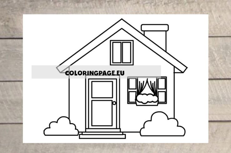 Simple house | Coloring Page