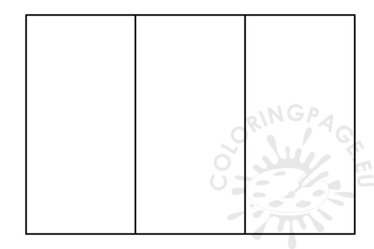 Free Italian flag template | Coloring Page