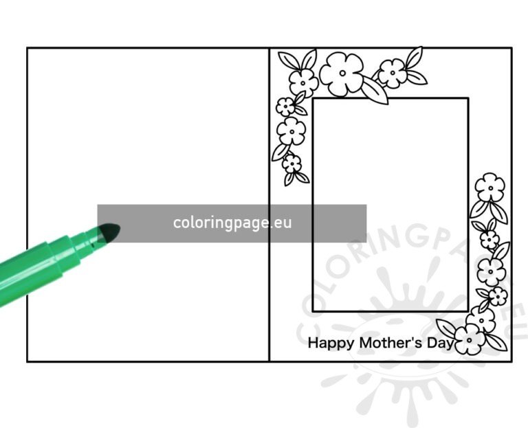 Mothers Day Photo Frame | Coloring Page