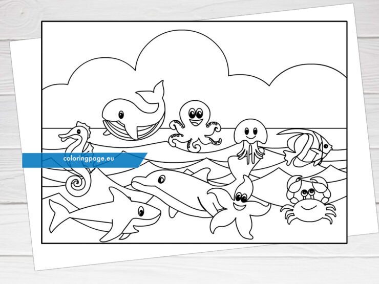 Marine animals | Coloring Page