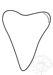 Shark tooth template | Coloring Page