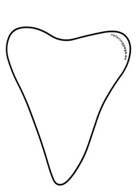 Shark tooth template | Coloring Page