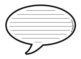 Speech balloon Writing | Coloring Page