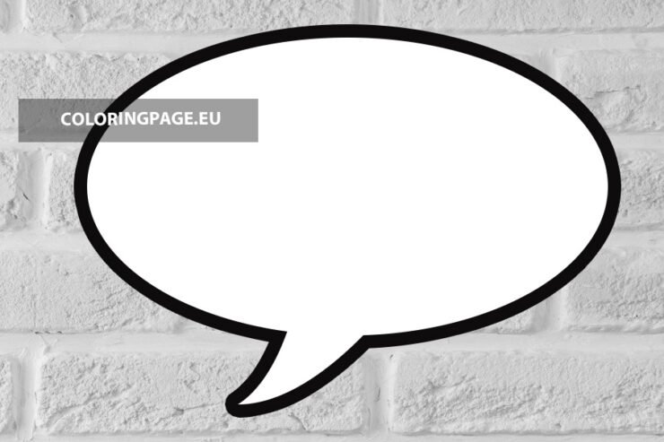 Printable speech bubble template | Coloring Page