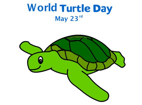 May 23 World Turtle Day | Coloring Page